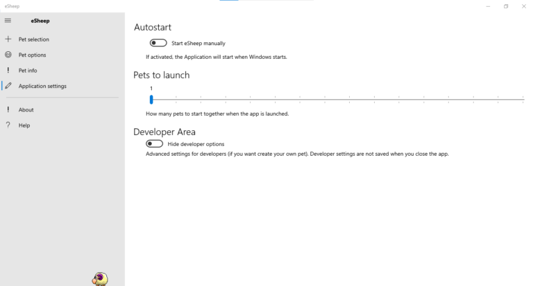 eSheep una mascota virtual gratis que te acompaña en Windows y web