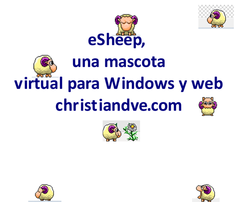 eSheep una mascota virtual gratis que te acompaña en Windows y web